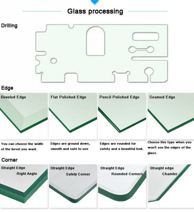 Building Laminated Glass Sheets Customized Ultra Clear Tempered Glass Construction